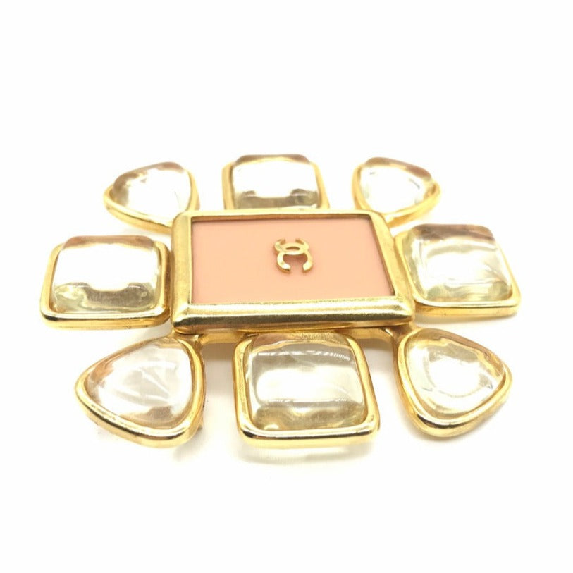 Vintage Chanel Pink Pin with Clear Lucite Petals – Very Vintage
